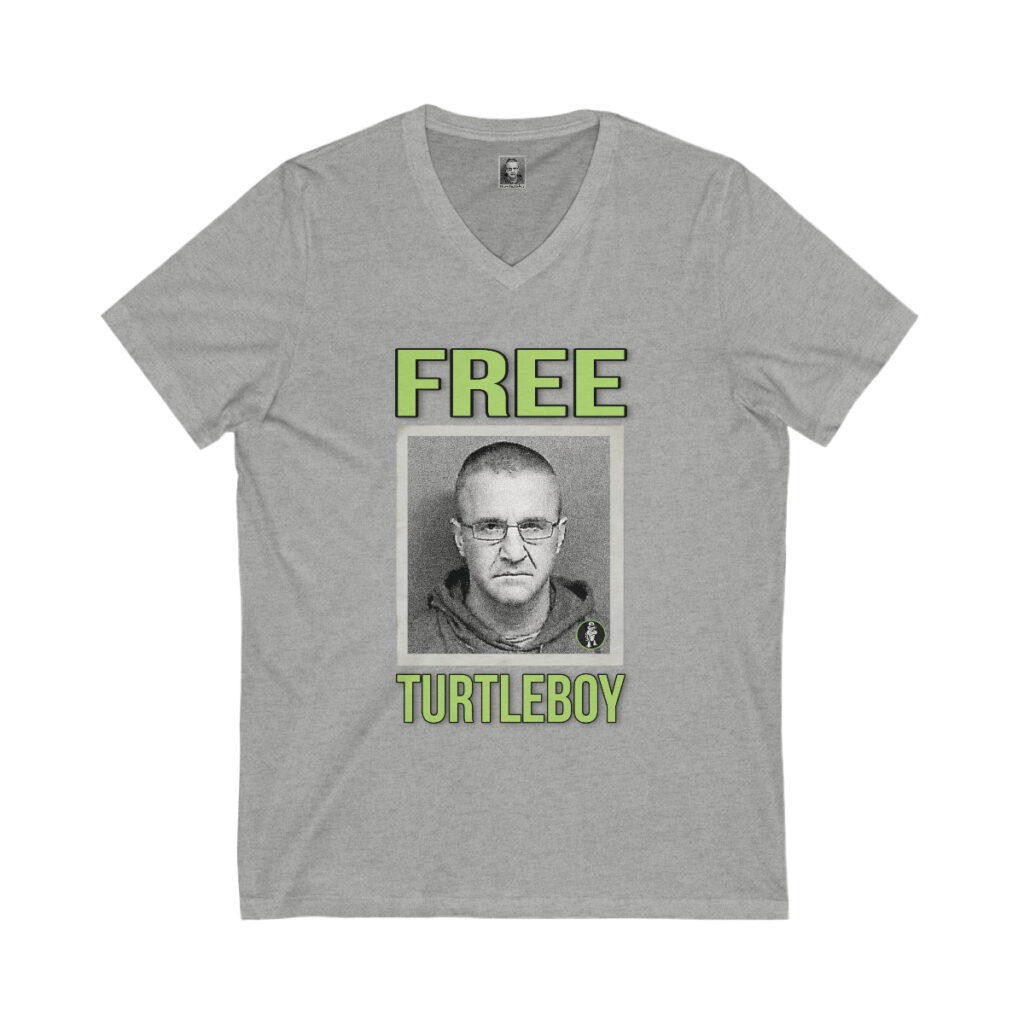 Free Turtleboy Mugshot – Unisex Jersey V-Neck Tee – TB Daily News