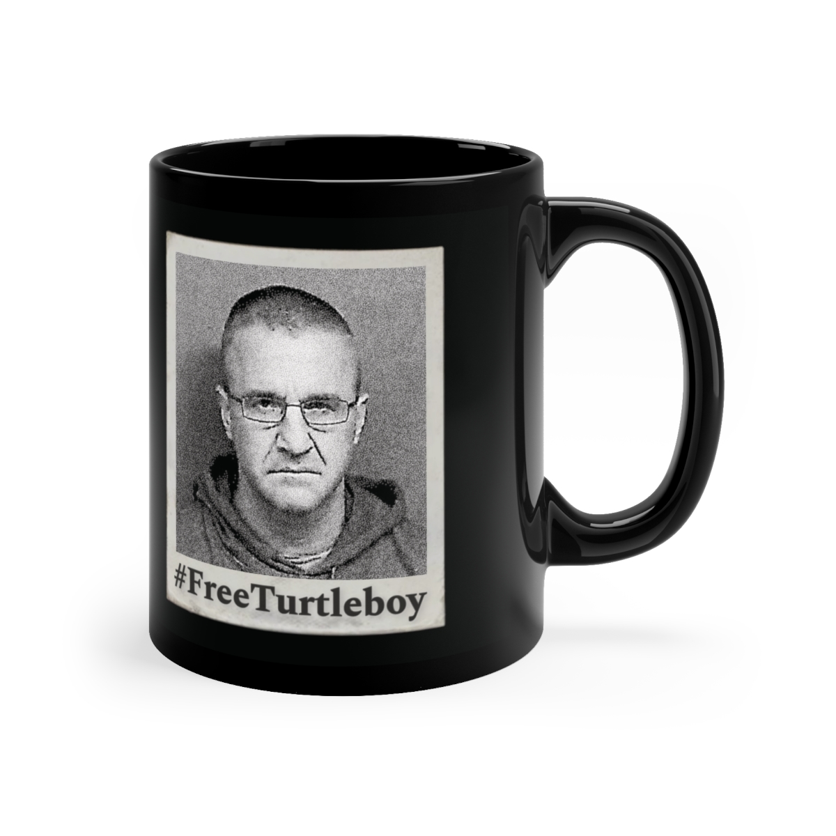 Polaroid Free Turtleboy Mugshot - Black Mug 11oz - TB Daily News