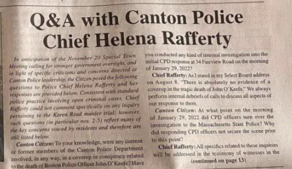 Canton Coverup Part 321: Wrentham Police Report Shows Canton Police ...