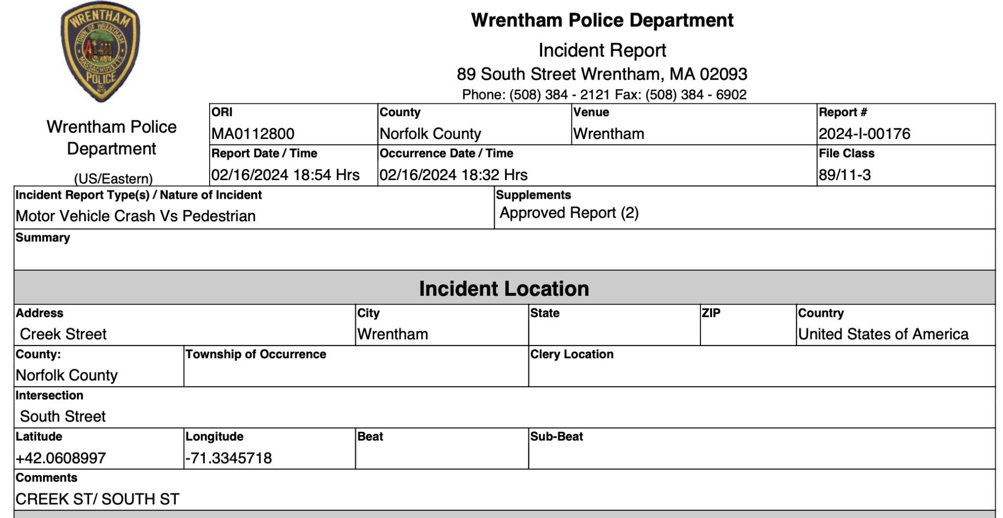 Canton Coverup Part 321: Wrentham Police Report Shows Canton Police ...