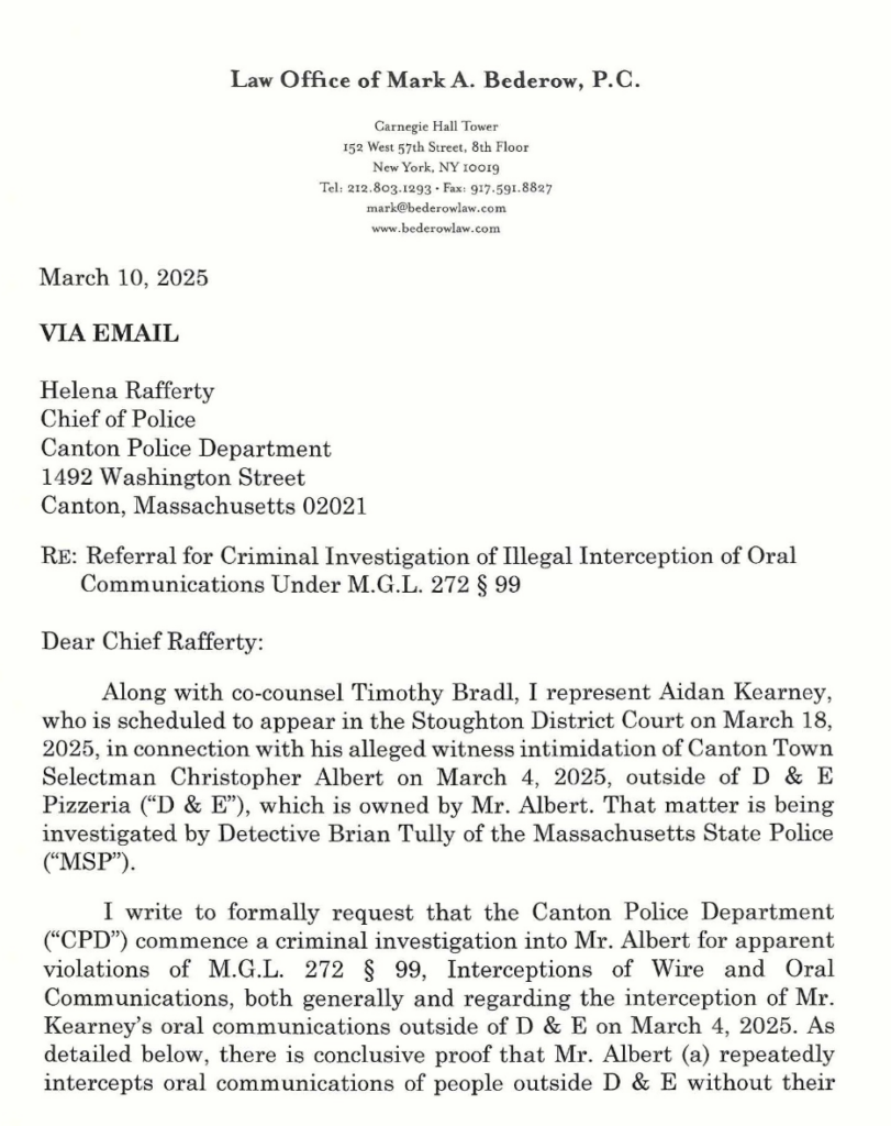 Canton Coverup Part 485: Attorney Mark Bederow Sends Letter To Police ...