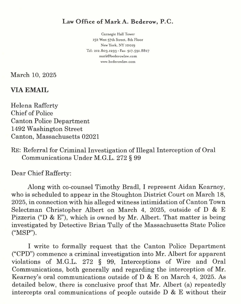 Canton Coverup Part 485: Attorney Mark Bederow Sends Letter To Police ...