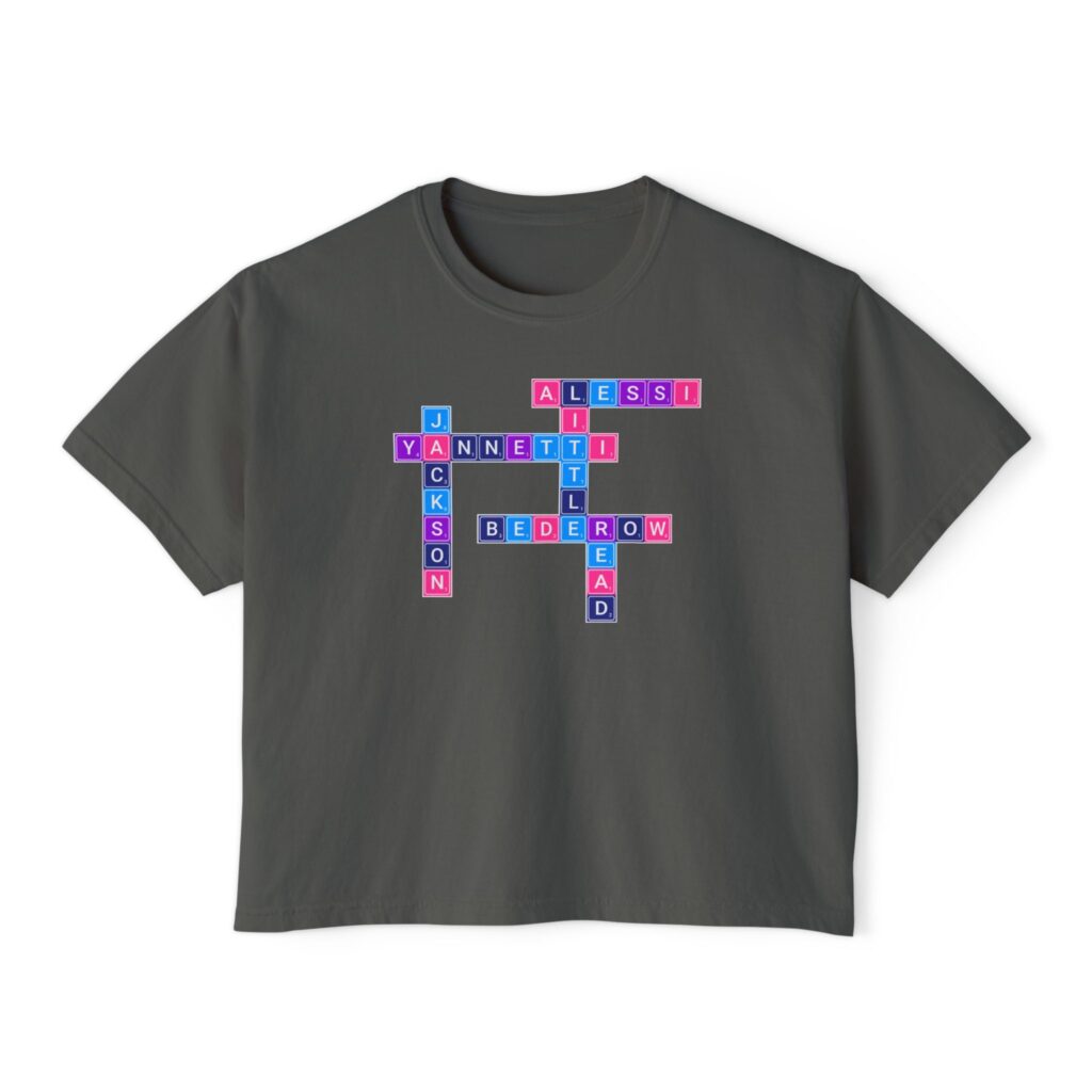 Defense Team Scrabble Pink/Purple – Women’s Boxy Tee – TB Daily News